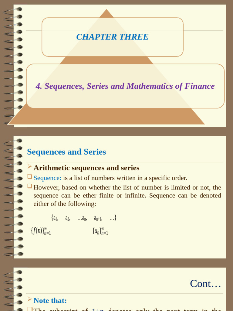 Maths Chapter 3 Sequences, Series and Mathematics of Finance | PDF ...