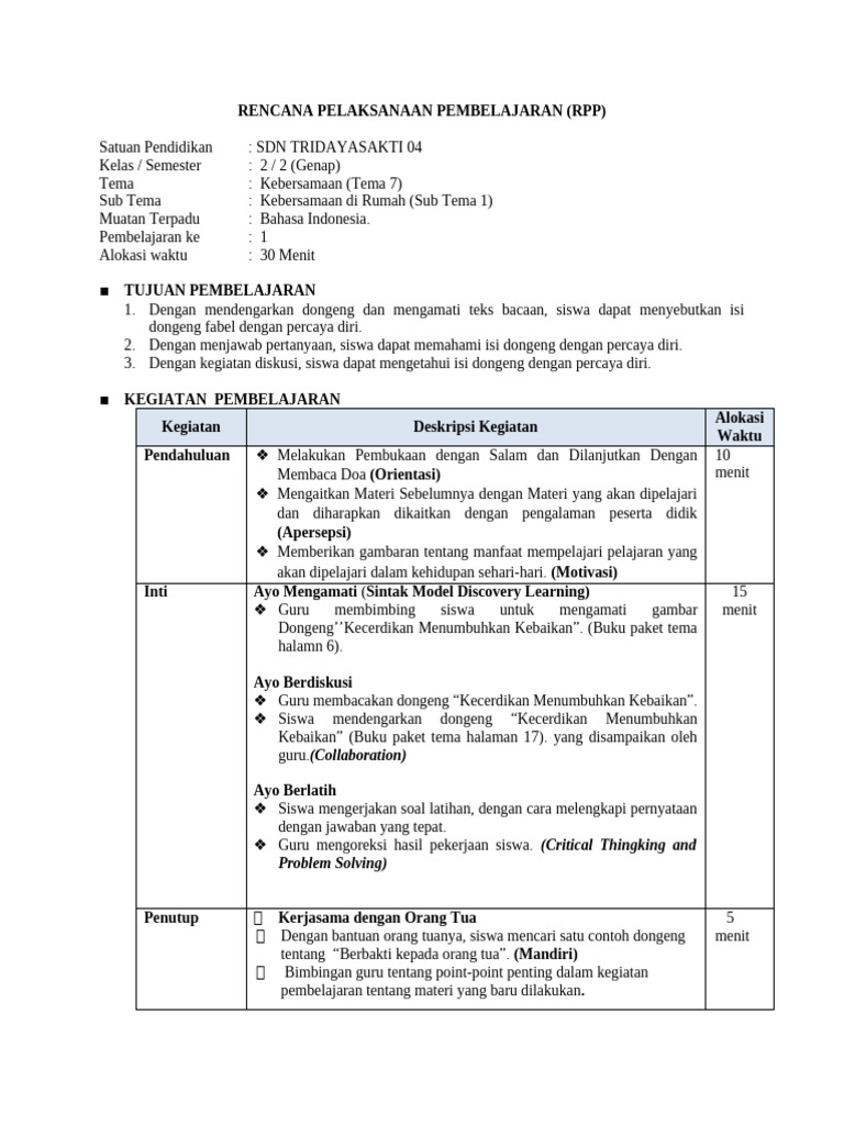 RPP PENILAIAN NENAH | PDF