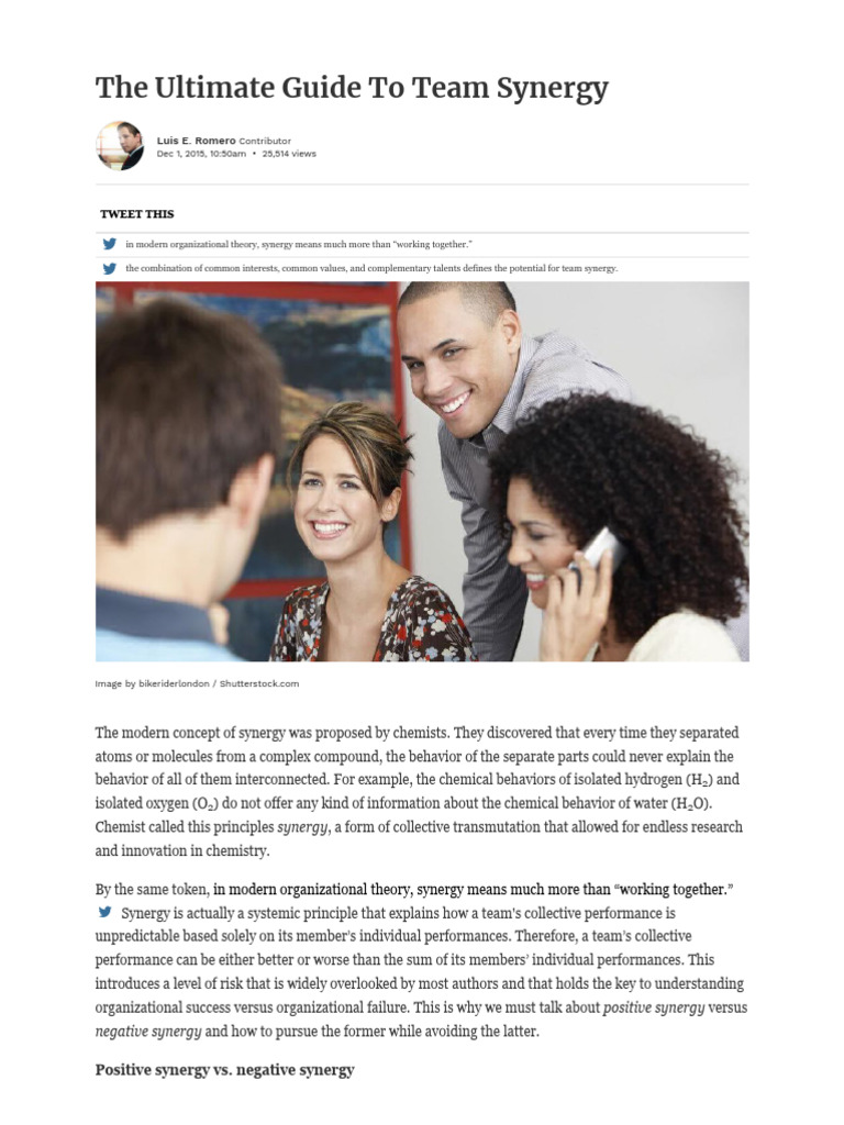 The Ultimate Guide To Team Synergy | PDF | Chemistry | Chemical Substances