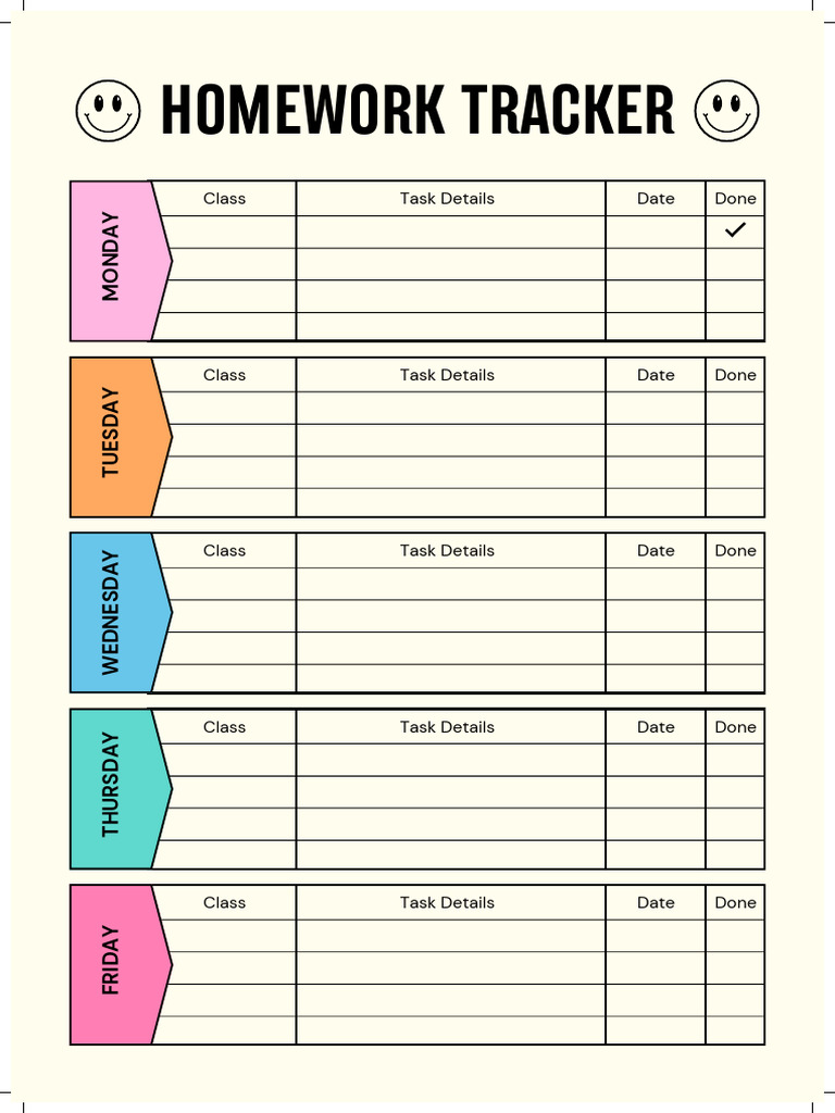 Homework Tracker | PDF