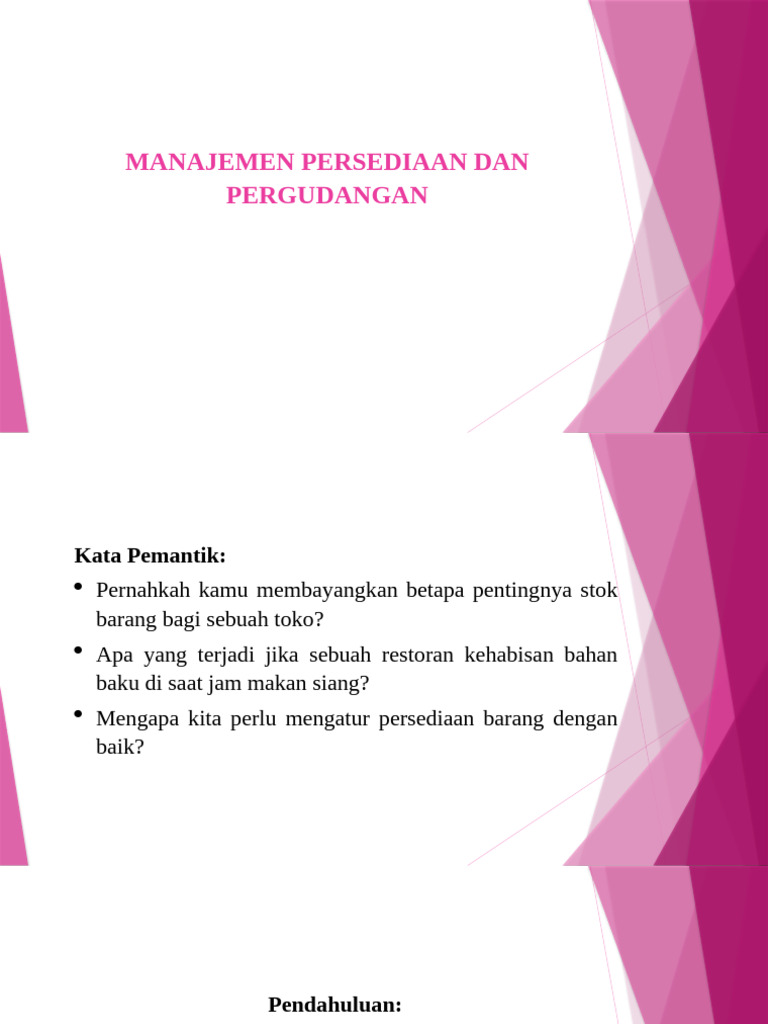 Manajemen Persediaan Dan Pergudangan | PDF