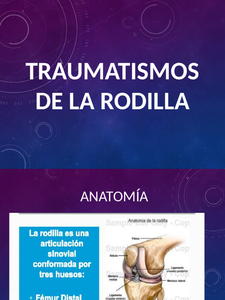 Lesiones y Tratamiento de la Rodilla | PDF | Rodilla | Articulaciones