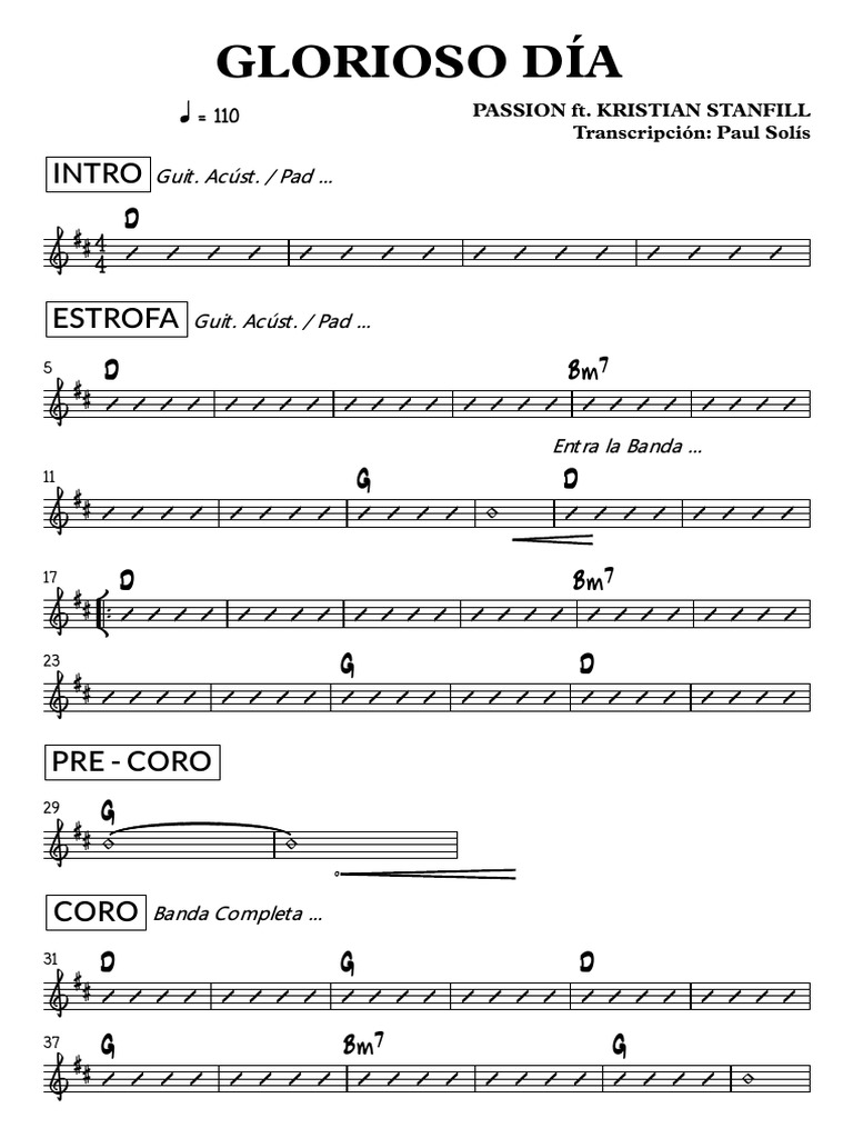 Chart - Glorioso Dia (D) | PDF