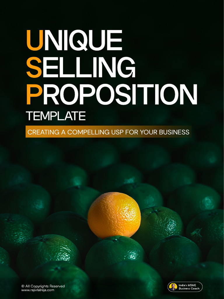 Unique Selling Proposition (USP) Template | PDF | Marketing | Business