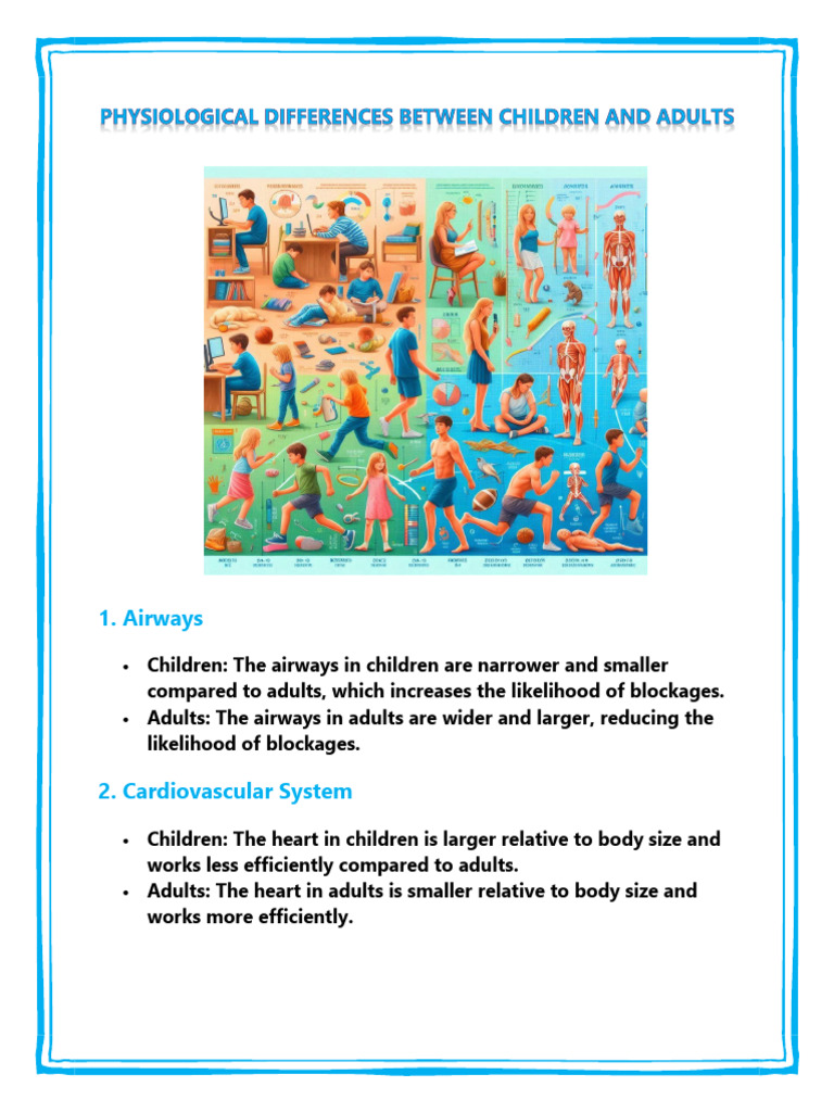 Physiological Differences Between Children and Adults | PDF ...