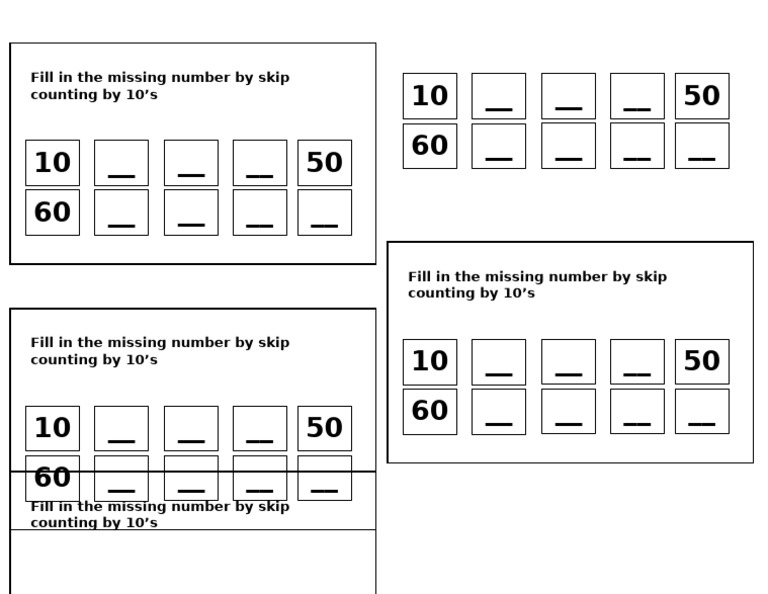 Math Skip Counting 10 WW | PDF