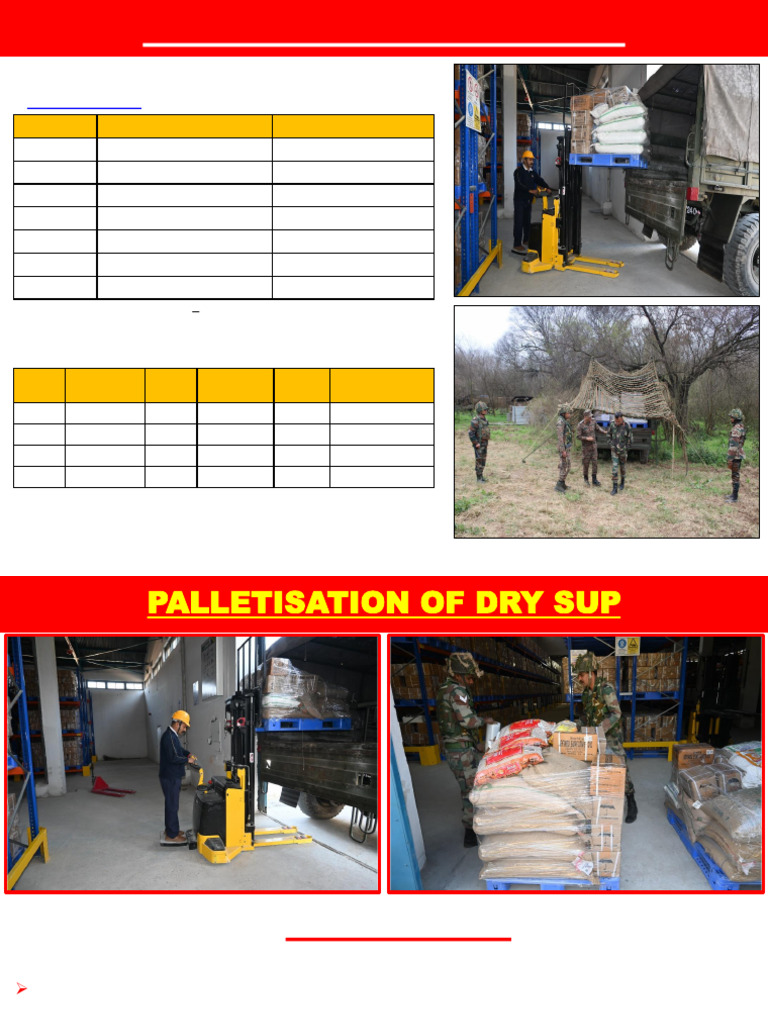 Palletization Plan for Dry Supplies | PDF