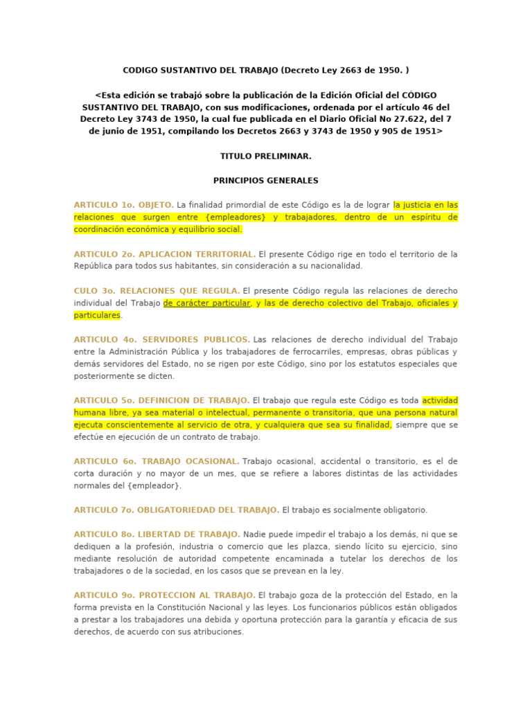 Codigo Sustantivo Del Trabajo | PDF | Salario | Derecho laboral