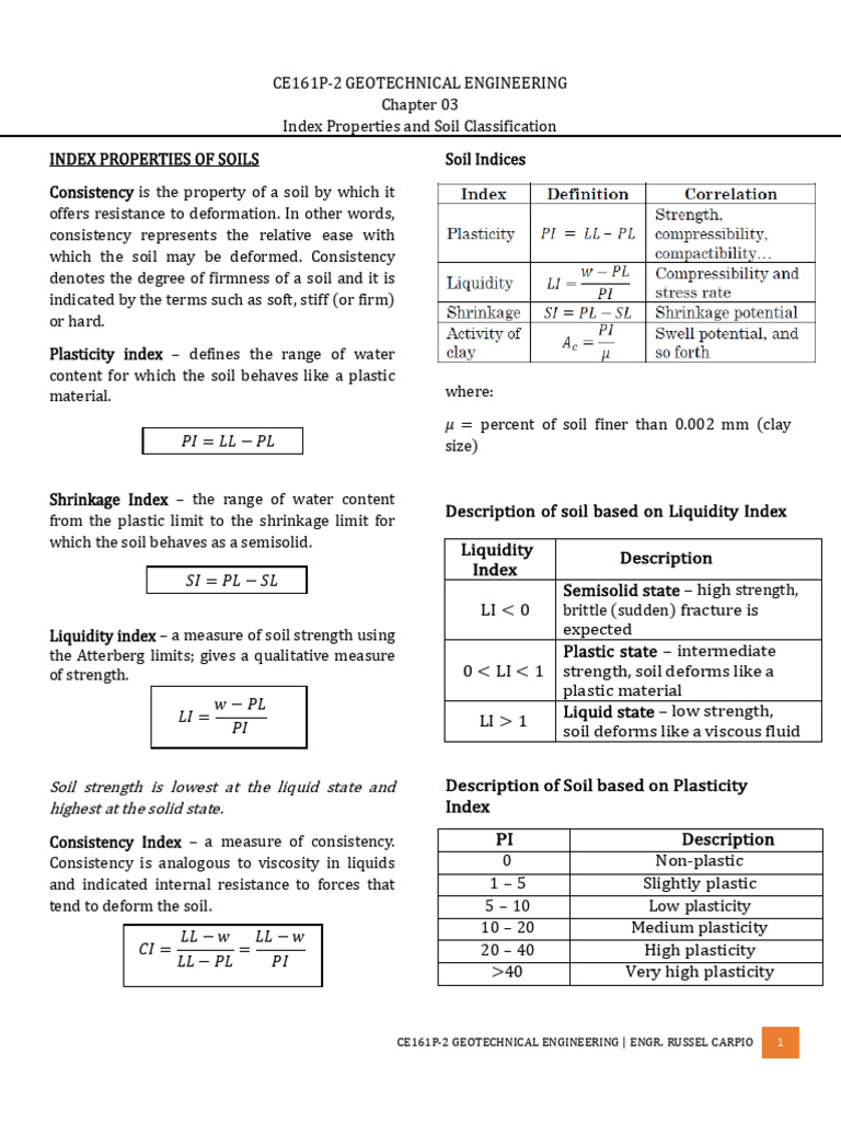 CE161P-5 Chapter 03 Index Properties | PDF | Applied And Interdisciplinary Physics | Earth Sciences