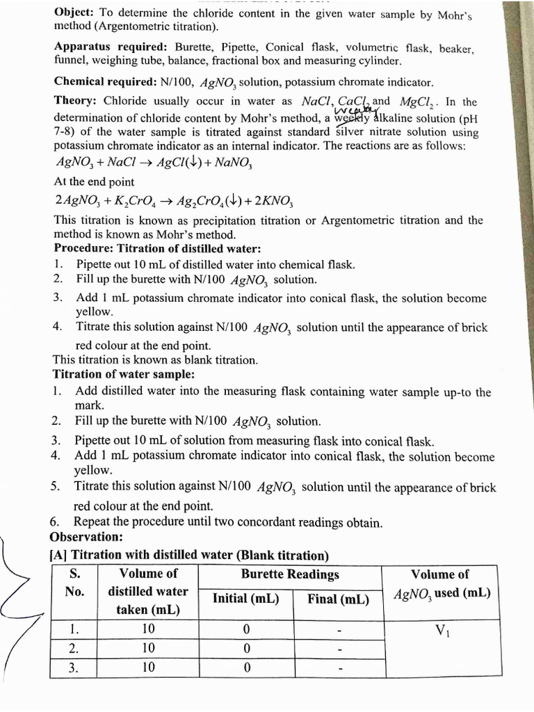Chemistry Practical (Experiment No. 3) | PDF