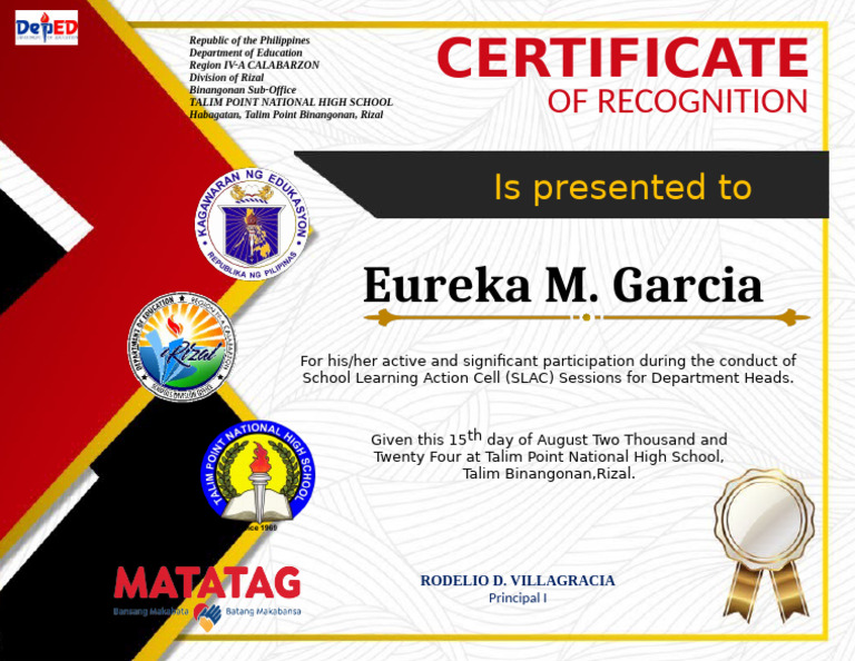 CERTIFICATE-lac-session August 15, 2024 | PDF