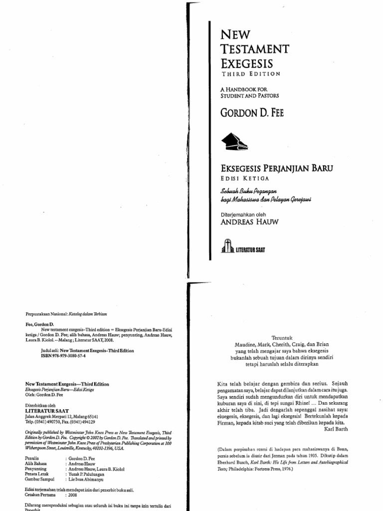 New Testament Exegesis | PDF