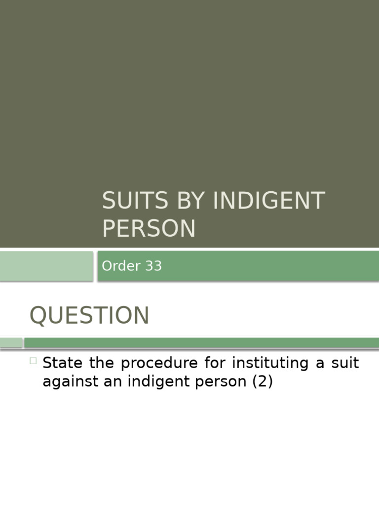 39 Suits by Indigent Person O 33 | PDF | Lawsuit | Justice