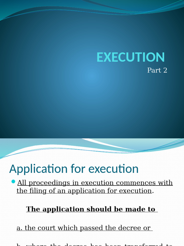 48 Execution Part 2 | PDF | Judgment (Law) | Lawsuit
