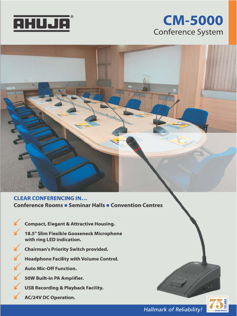 23-D2-Ahuja Conference System cm-5000 - SP | PDF