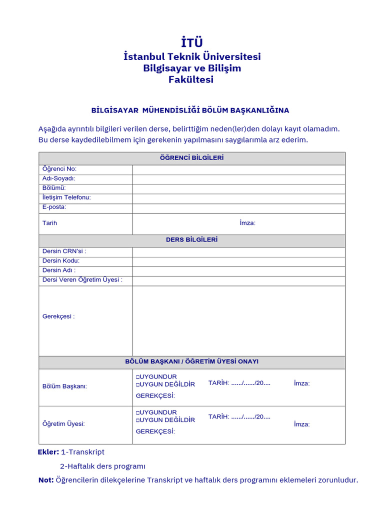Course Registration Petition | PDF