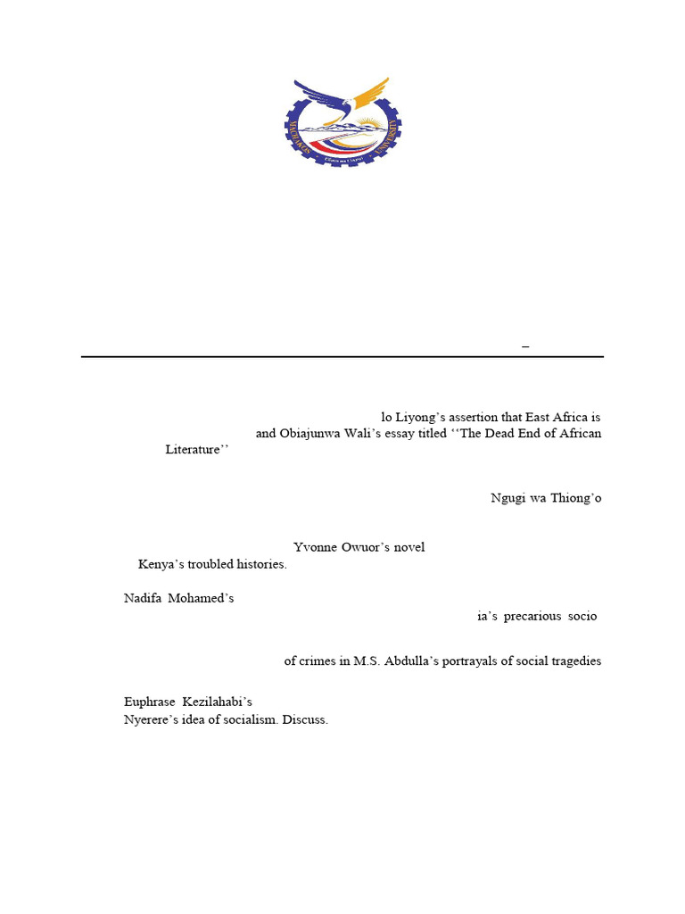 Alt 200 East African Prose | PDF