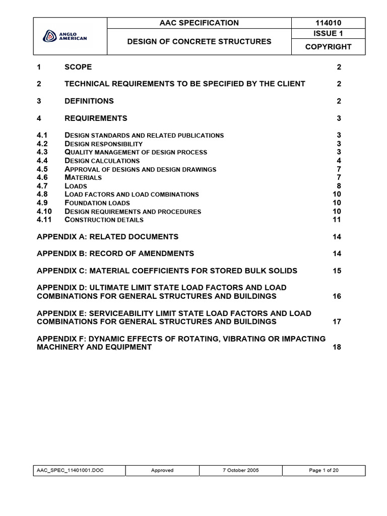 Concrete Design Spec | PDF | Normal Mode | Bending