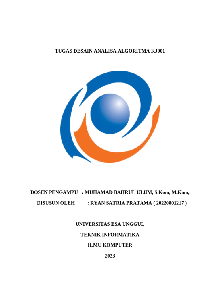 Ryan Satria Pratama - TUGAS DAA 2 | PDF