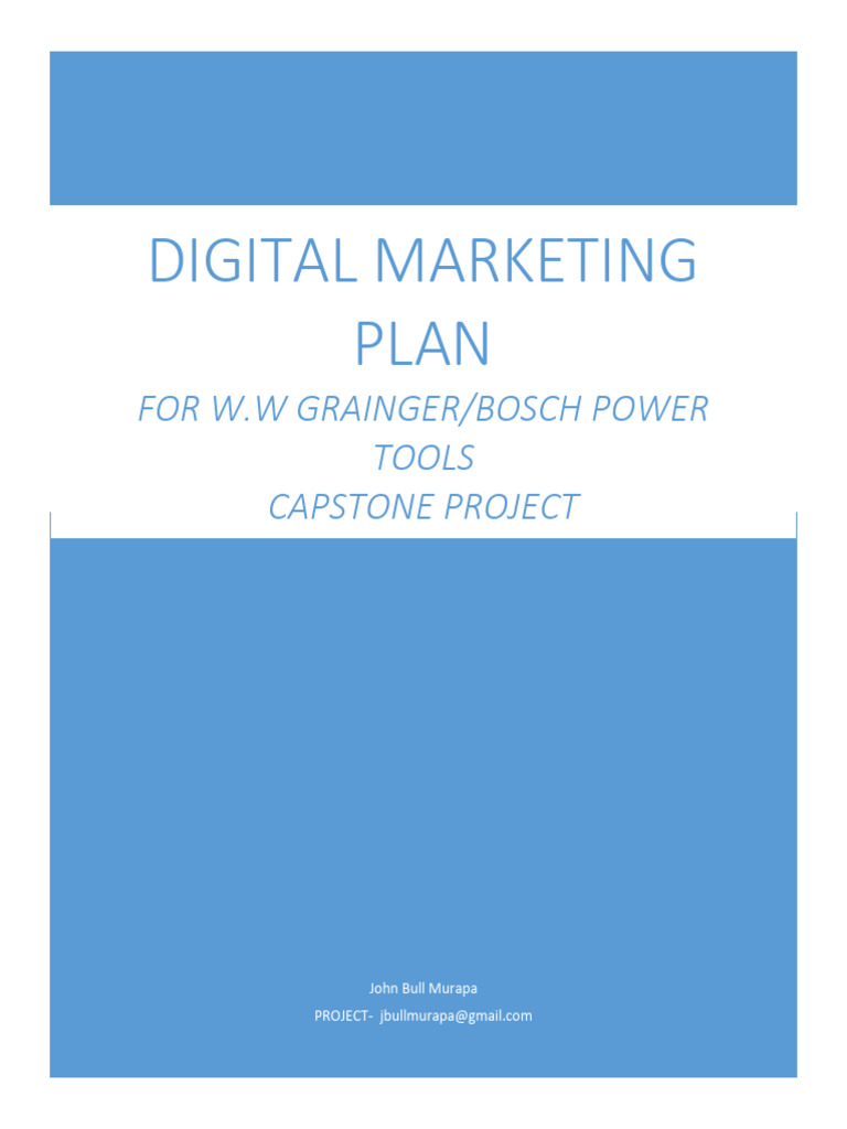 Digital Marketing Plan Capstone Project | PDF | Digital Marketing ...