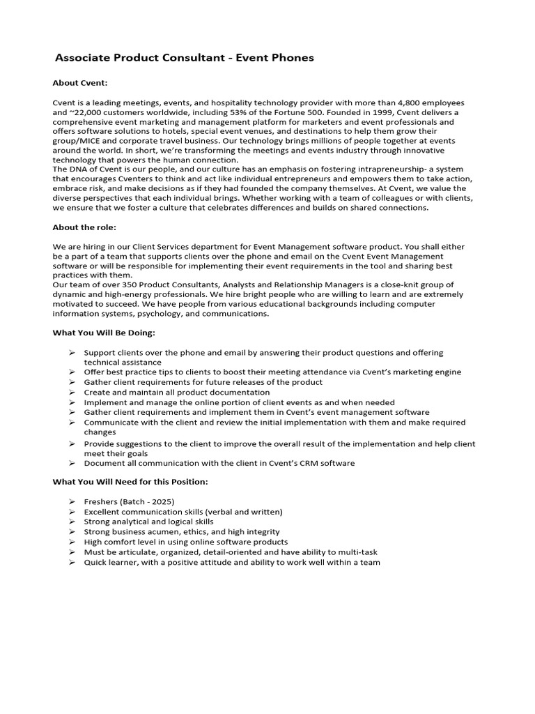 Associate Product Consultant Overview | PDF | Social Psychology | Business