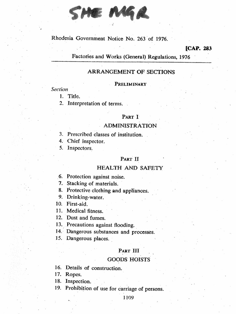 RGN 263 - General Regulations | PDF