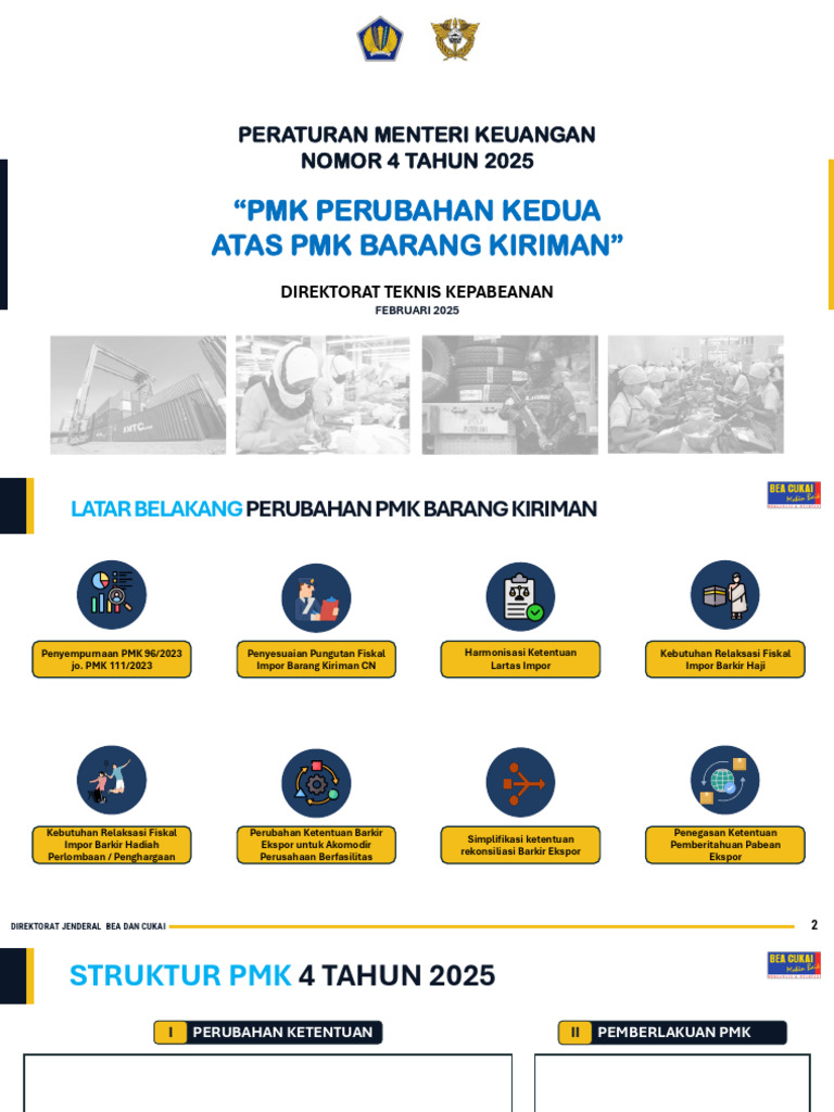 PMK 04 Tahun 2025 - Perubahan Kedua PMK Barang Kiriman (Rev. 12-02-2025 v.4) | PDF