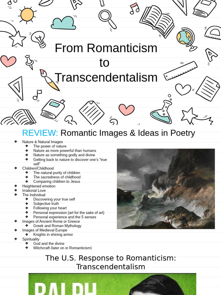 Wk. 22 Romanticism & Transcendentalism | PDF