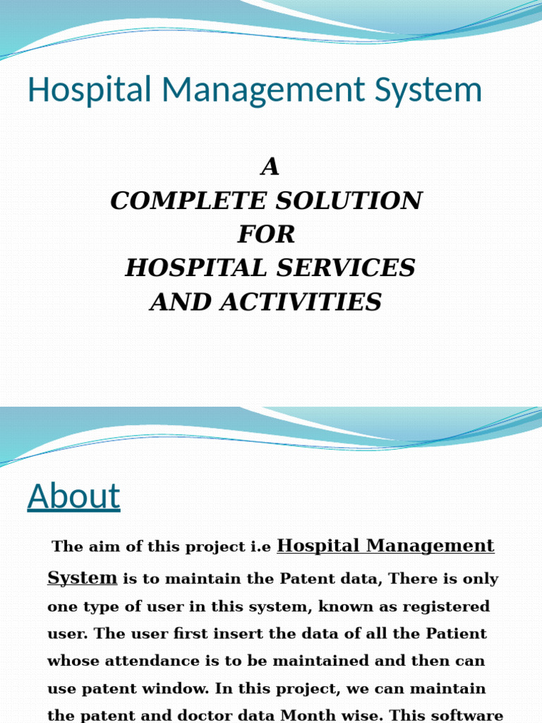 Hospital Management System | PDF