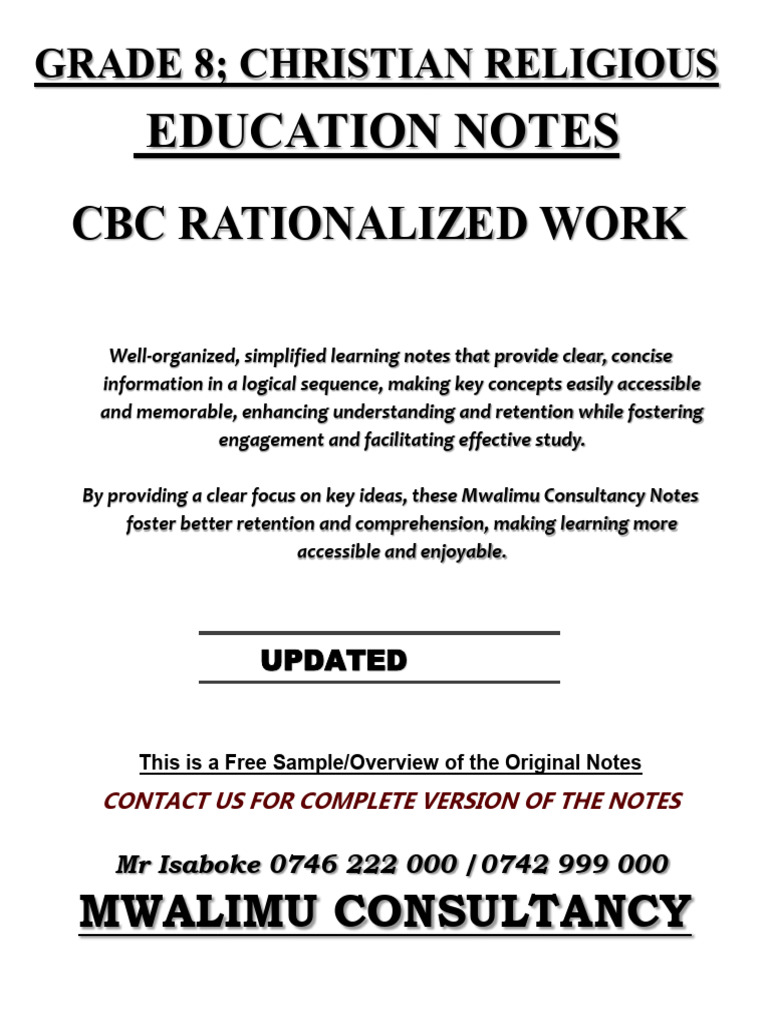 Grade 8 Christian Education Notes | PDF | Covenant (Biblical) | Abraham
