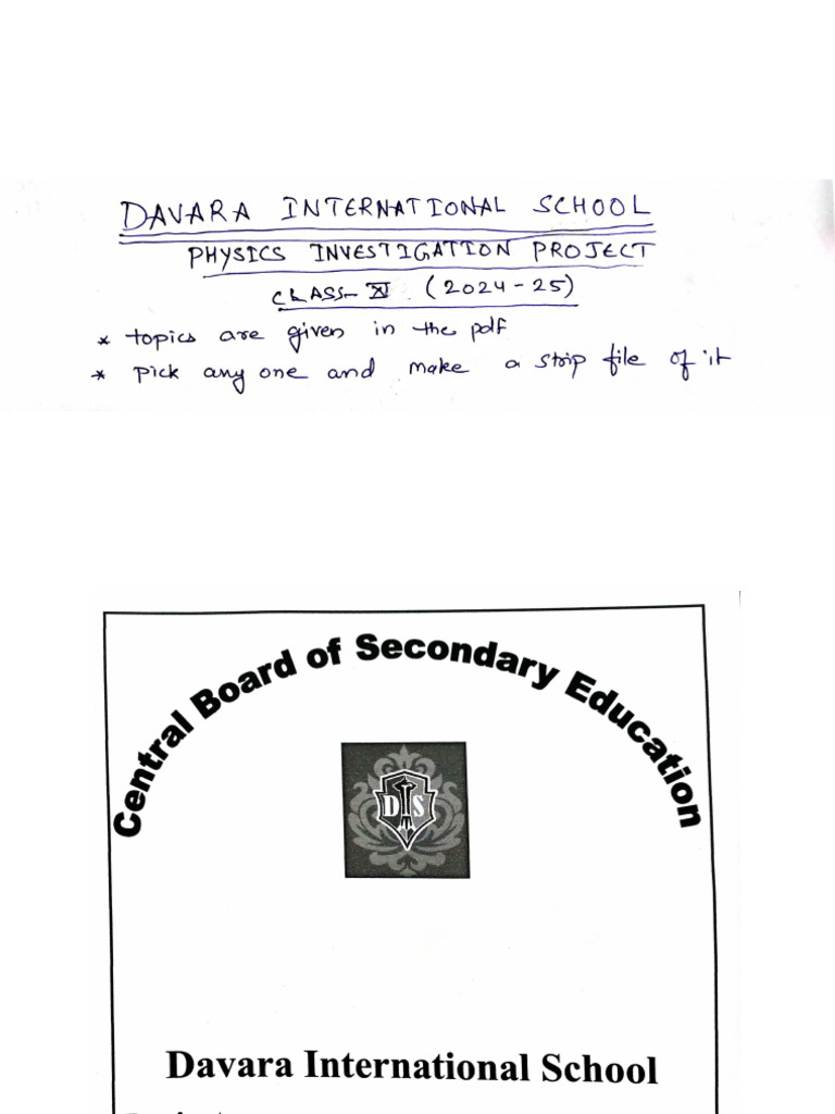 11th Physics Investigation Project 2024-2523 | PDF