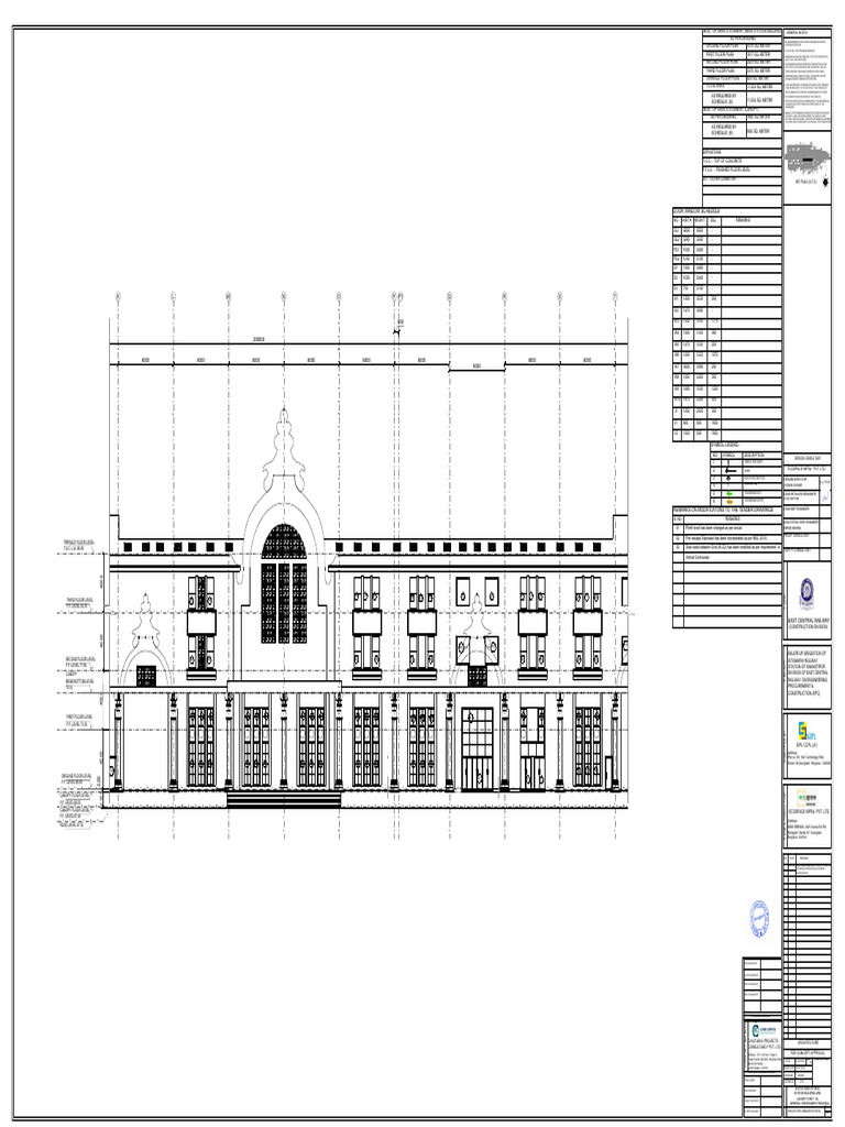 Elevations of Main of Main Station Building and Canopy (Part B) 2024 ...