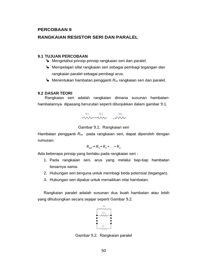 Rangkaian Resistor Seri Dan Paralel | PDF