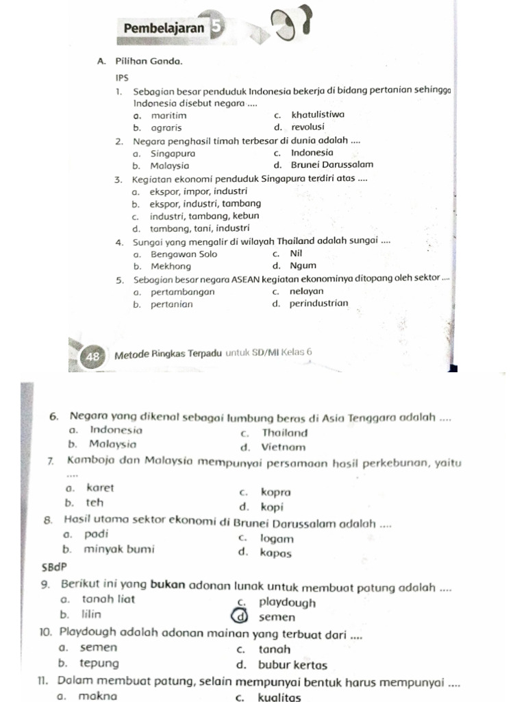 Penilaian Pemb 5 Tema 1.2 | PDF
