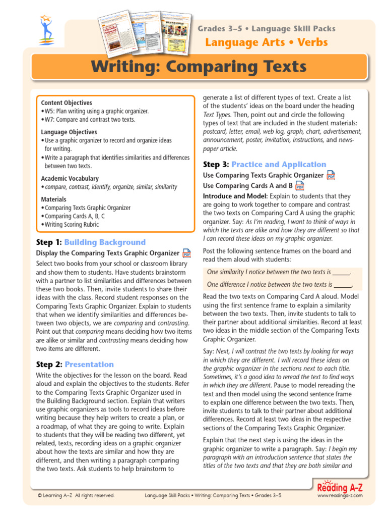 ell_gr35_daily_activity_writing_comparing_texts | PDF | Learning ...
