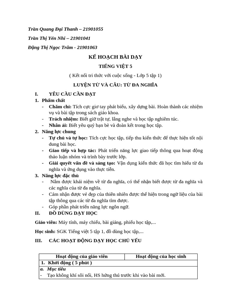 KHBD - T Đa Nghĩa | PDF