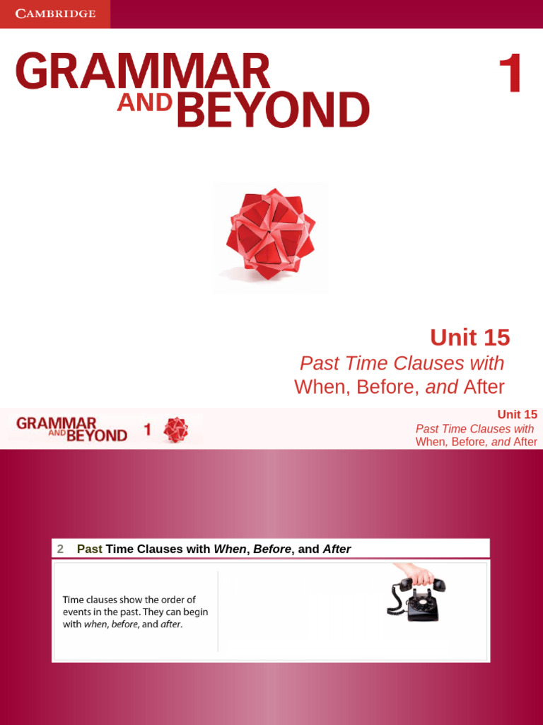 Past Time Clauses: When, Before, After | PDF