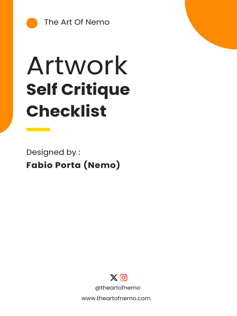 Nemos Artwork Self Critique Checklist | PDF | Composition (Visual Arts)