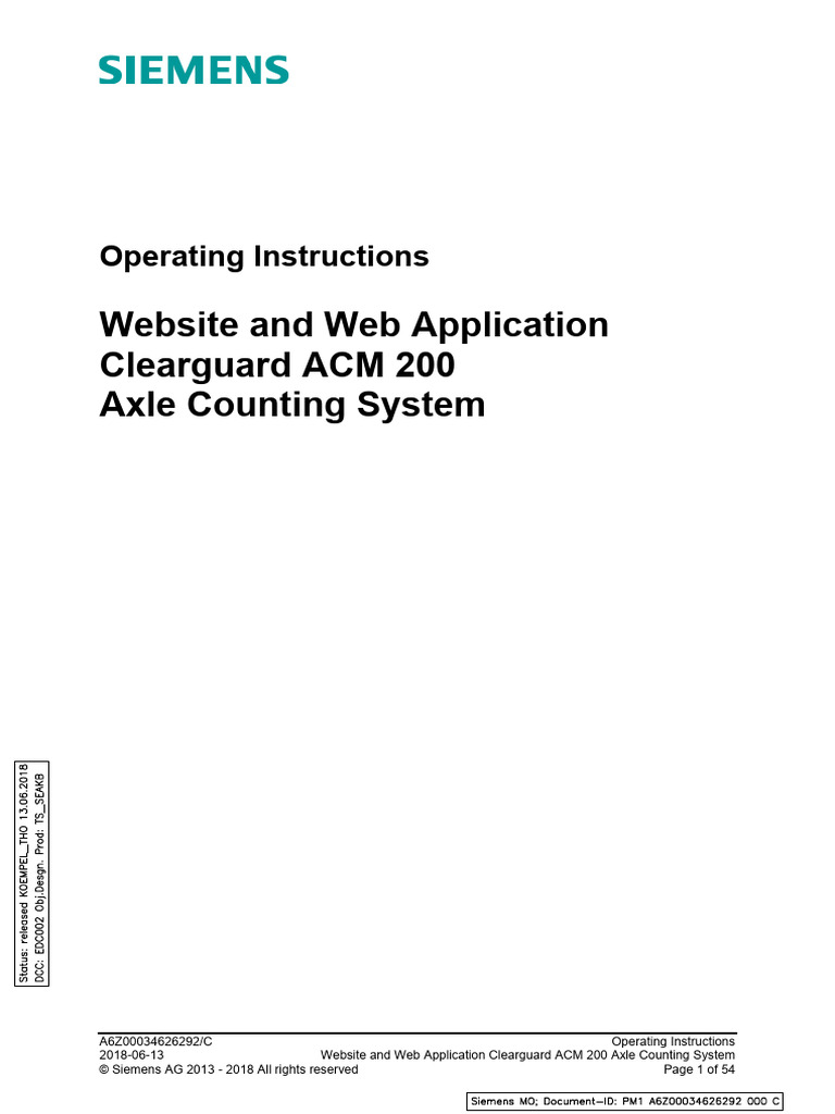 Clearguard ACM 200 Operating Instructions | PDF | Online And Offline ...