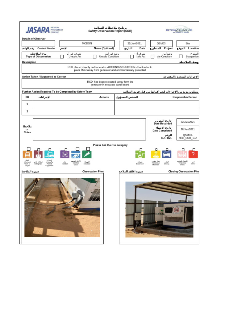 SOR Sample Format | PDF