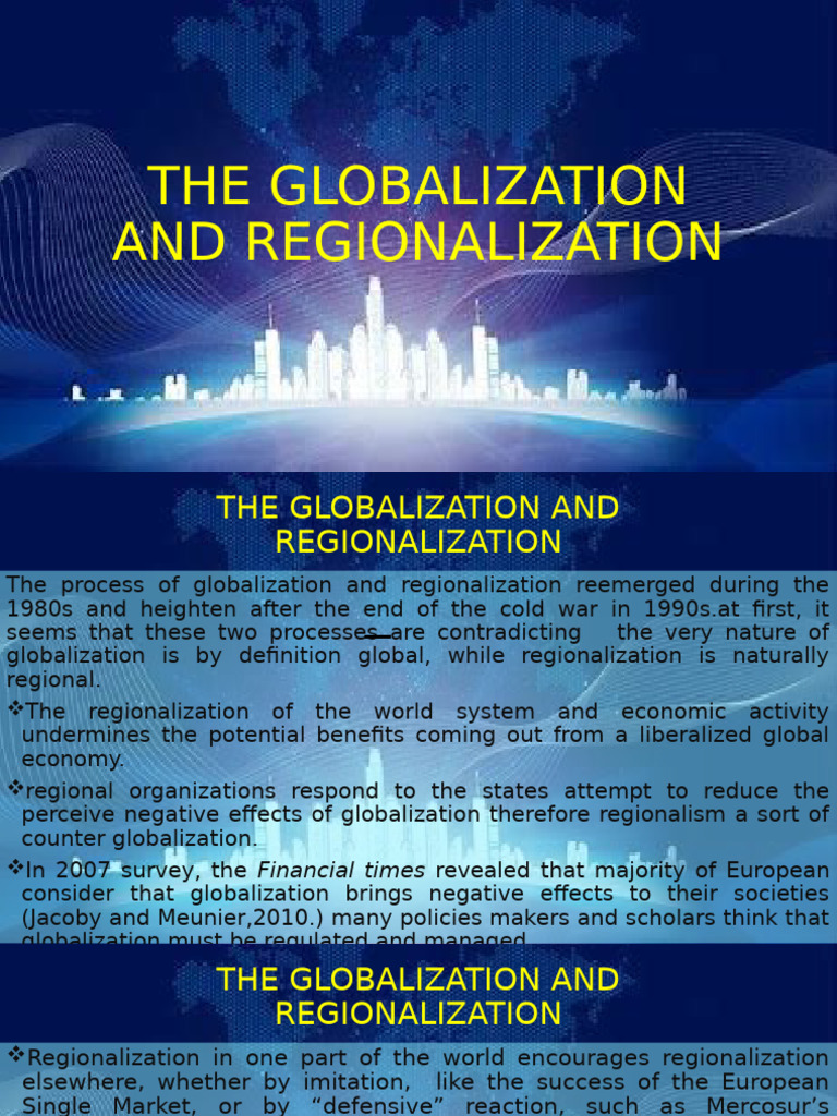 The Globalization and Regionalization-Laptop-Lcenlbhn | PDF | Globalization | Economies