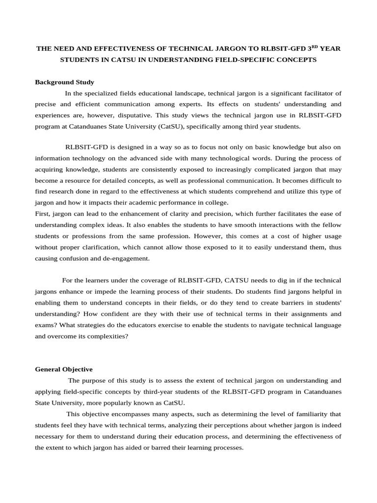 The Need and Effectiveness of Technical Jargon123 | PDF | Jargon | Cognition