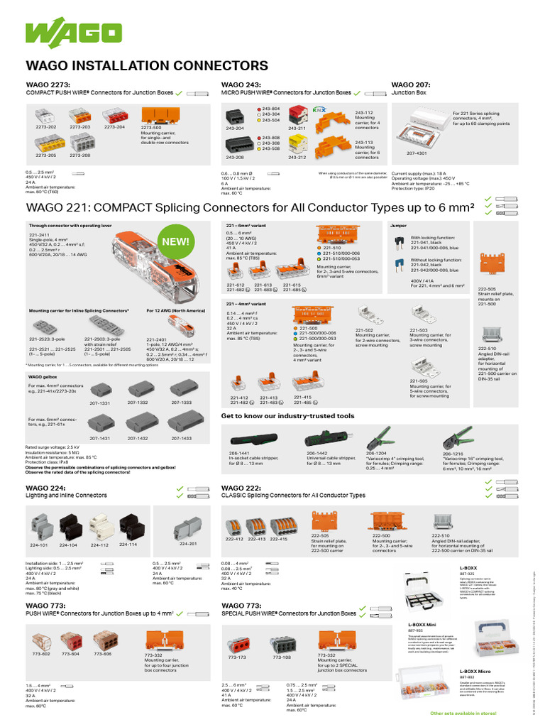 WAGO Installation Connectors Poster 60501990 | PDF | Electrical ...
