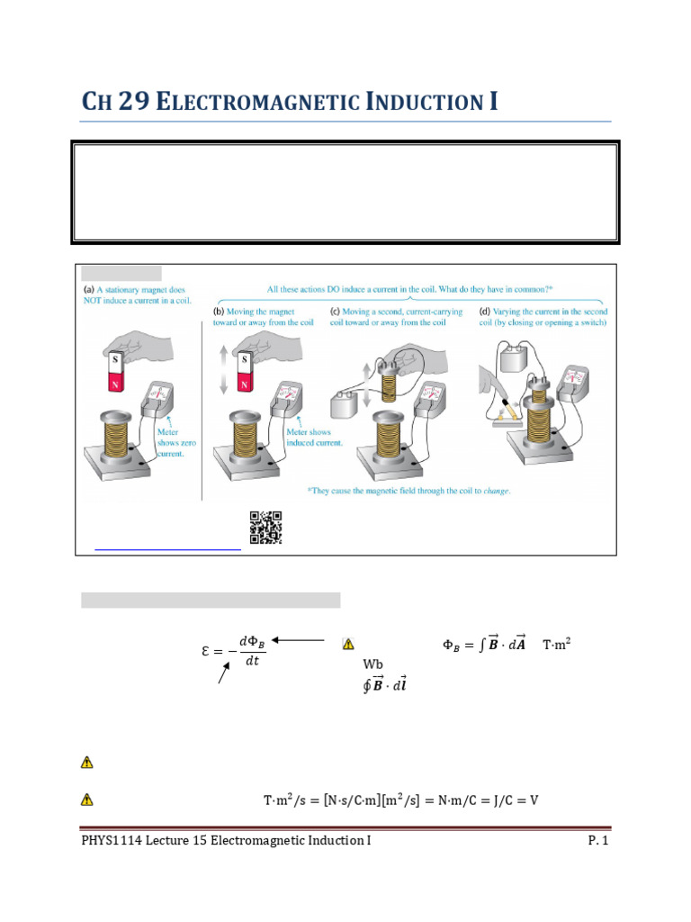 Electromagnetic Induction Concepts Explained | PDF | Electromagnetic ...