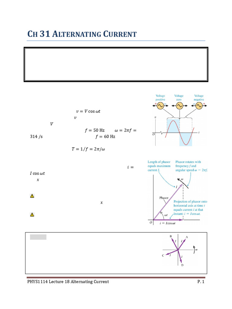 lecture18-ch31 | PDF | Electrical Network | Inductor