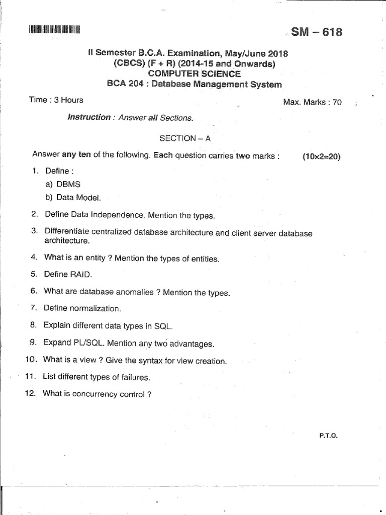 bca-2-sem-database-management-system-sm618-jun-2018 (1) | PDF