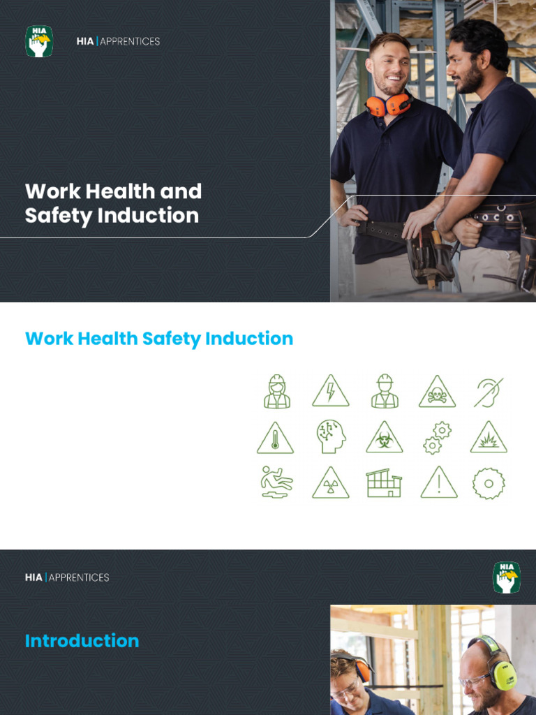 WHS Induction Guide for Safety Training | PDF | Personal Protective ...