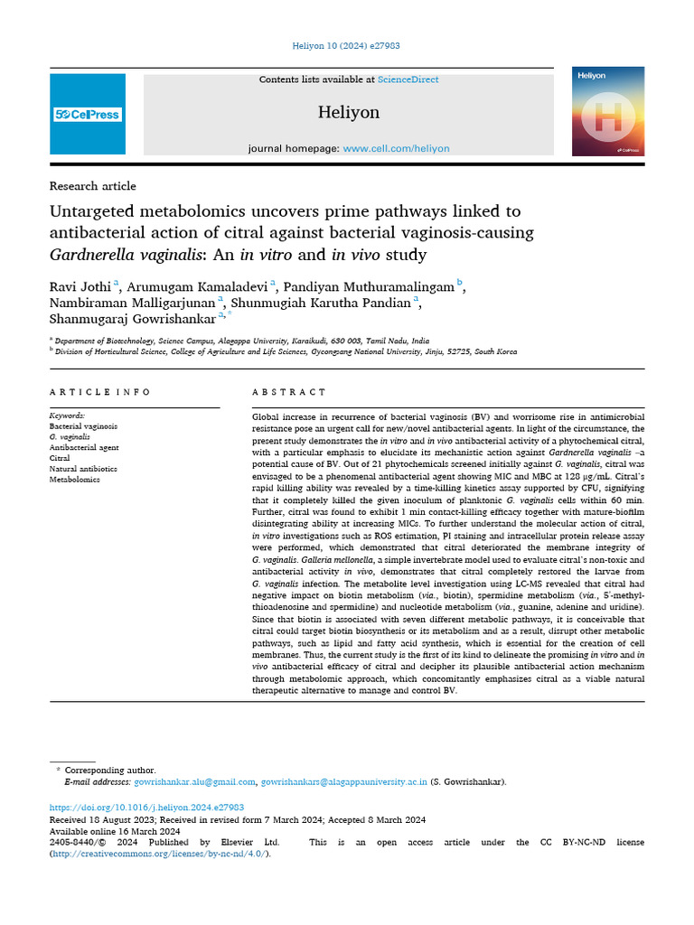 Untargeted Metabolomics Uncovers Prime Pathways Li | PDF | Microbiology | Biology