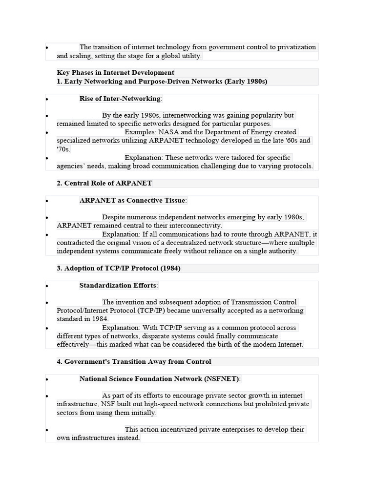 The Transition of Internet Technology From Government Control 2 | PDF ...