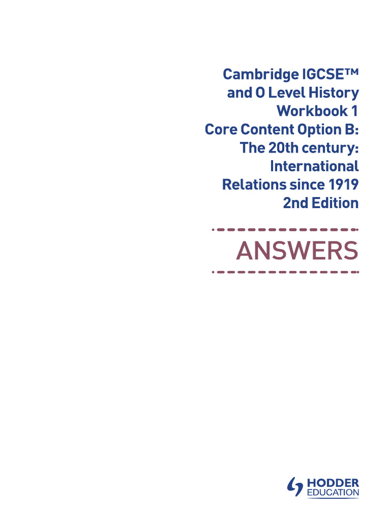 Answers History IGCSE | PDF